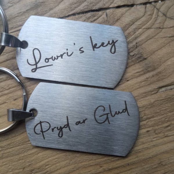 Engraved Photo Keyring - Stainless Steel, Lasered - Etsy