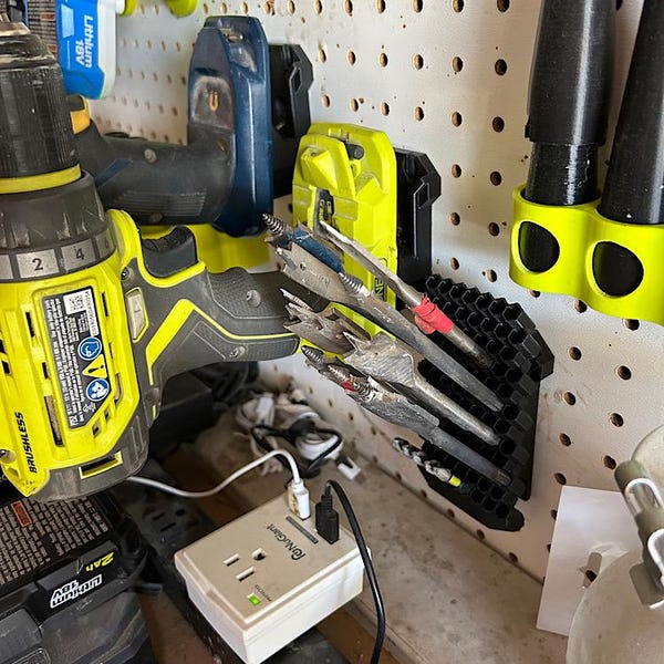Large Ryobi Charger Holder for Ryobi Link Wall Rail Garage Tool Storage ...