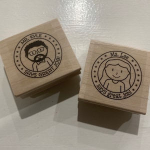 Personalized Teacher Rubber Stamp, Custom Teacher Stamp Choose ...