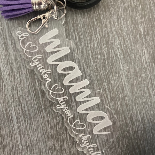 Mama Keychain With Kids Name, Mama Keychain, Customized Mom Keychain ...