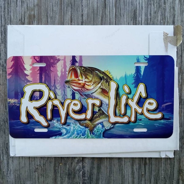 Largemouth Bass Jumping in Mountain Lake Sublimation Printed Aluminum ...