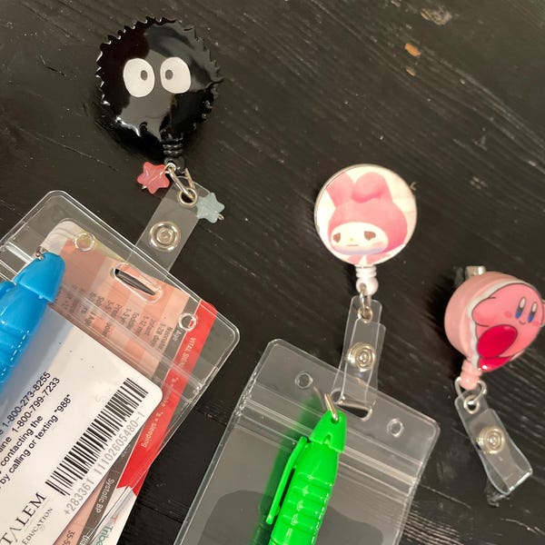 Black Soot Sprite Spirit Movie Badge Reel, ID Holder, Kawaii ...