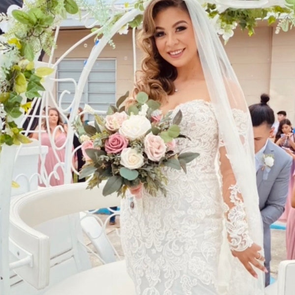 Dusty Rose Flowers, Blush Pink Wedding, Custom Wedding Bouquets - Etsy