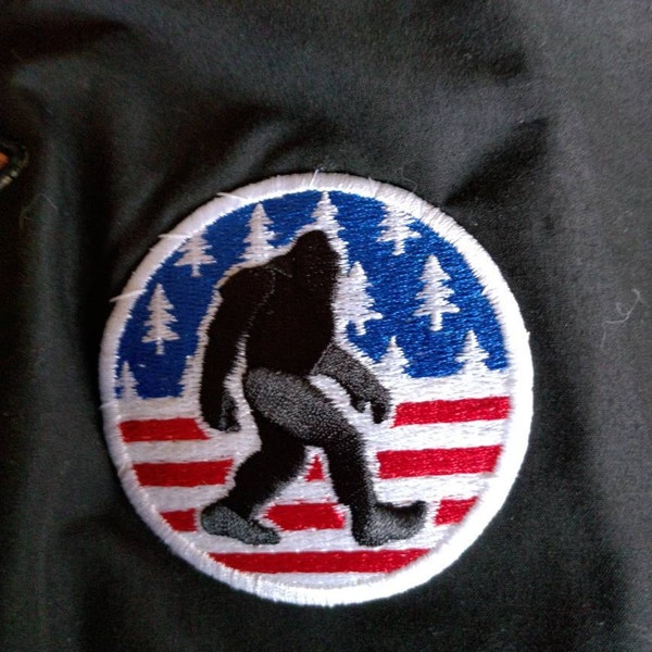 Squatch Patch - American Flag - Bigfoot - PNW - Pacific Northwest - USA ...
