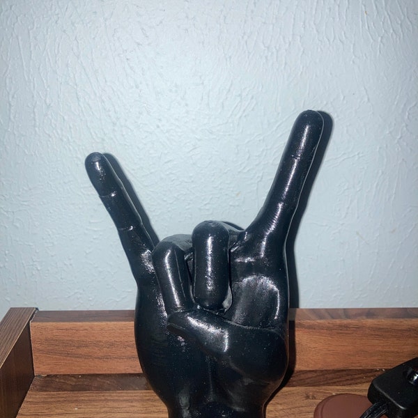 Metal Hand Rock Sign Sculpture | Handcrafted Rock and Roll Inspired ...