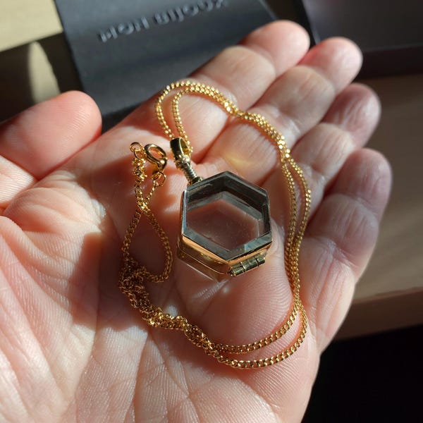 Medium Deep Fillable Silver or Gold Heart Locket Secret Message Locket ...