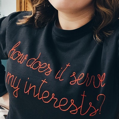 Custom Embroidered Sweatshirt, Large Cursive Embroidery, Custom Text ...