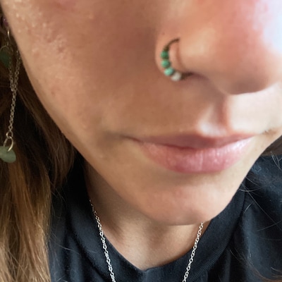 Nose Ring Hoop Ombre, Snug Septum Nose Ring Hoop, Tragus Ring, Nose ...