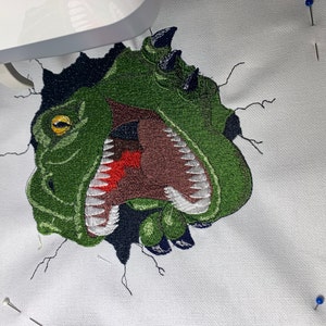 T-rex Machine Embroidery Design Dinosaur Embroidery Files - Etsy