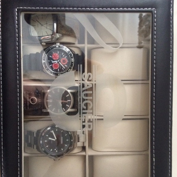 Mens Watch Box, Custom Watch Box, Mens Watch Case, Watch Storage Case ...