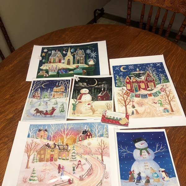 Christmas Holiday ~tis the Season~ Winter Folk Art Print - Etsy