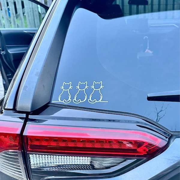 Cute Cat Decal - Cat Owner Car Decal - Cat Window Decal - Cat Decal for ...