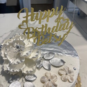 Personalized Cake Topper Custom Happy Birthday Cake Decoration - Etsy