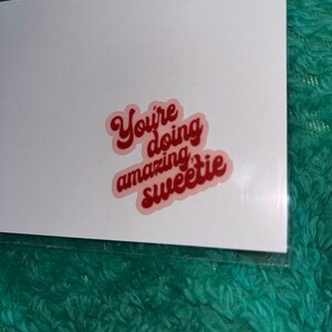 You're Doing Amazing Sweetie Retro Waterproof Sticker | Etsy