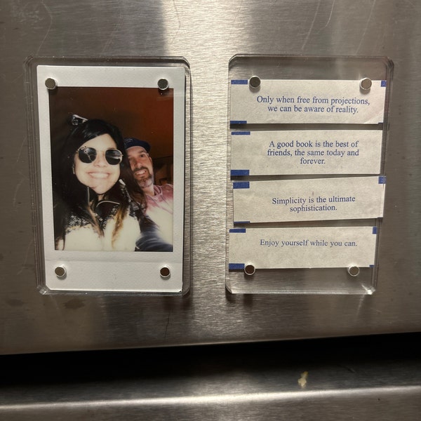 ACRYLIC PHOTO MAGNET | Clear Personalized Picture Magnet for Fridge or ...