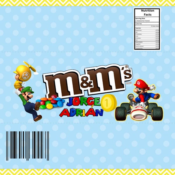 Editable M&ms Template, Packaging Template, 8.5 X 11 Sheet Instant ...