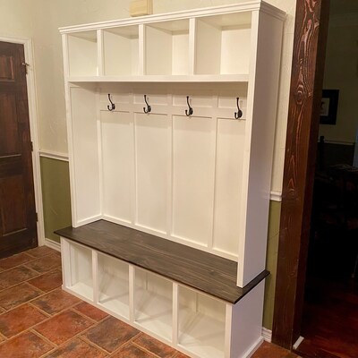 Add-on Fee Solid Dividers Between Cubbies of Entryway Bench - Etsy