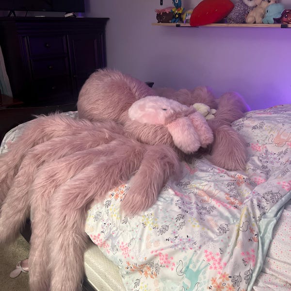 Giant Spider Sleeping Plush for Adults, Weighted Plushie, Cute Monster ...