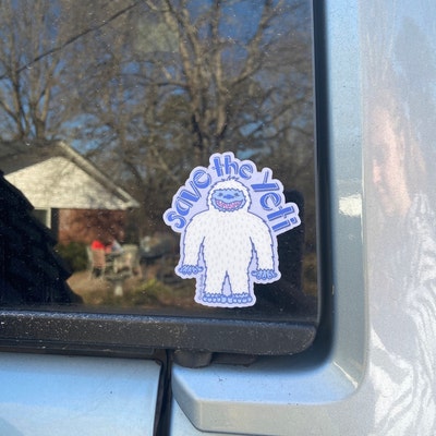 Save the Yeti Vinyl Sticker, Yeti Sticker, Abominable Snowman, Funny ...