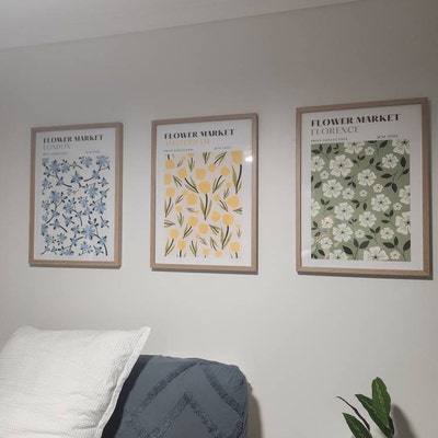 Set of 3 Hot Pink Posters, 3 Piece Wall Art Retro Y2k, Minimal Preppy ...