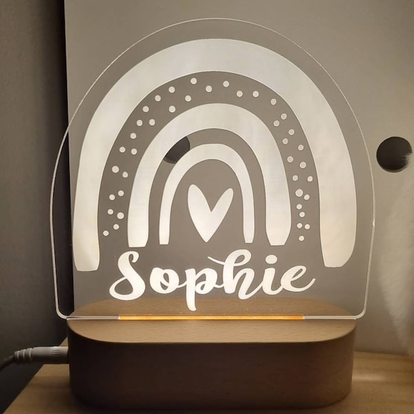 Personalised Baby Gift or Nursery Decor Lamp - Custom Name Night Light ...