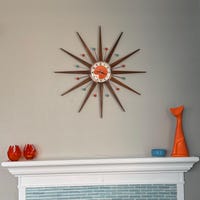 Colour Etched Lucite Formica Wall Clock From Royale - Midcentury ...