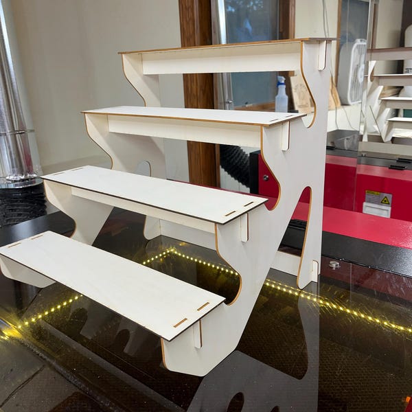 Laser Cut Laptop Stand Adjustable Tilt Height Large Honeycomb ...