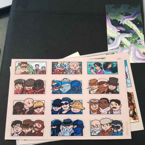 TF2 Thru the Years Sticker Sheet - Etsy