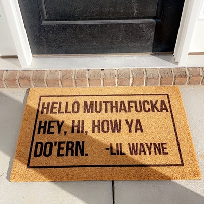 Lil Wayne Doormat, Welcome Mat Lil Wayne, Funny Doormat, Hello ...