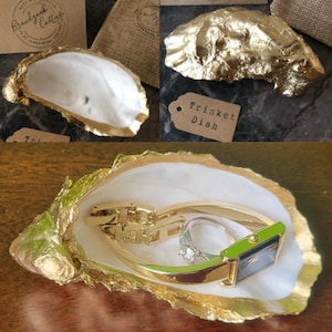 Pair of Gold Oyster Shell Salt & Pepper Cruet Dishes With - Etsy