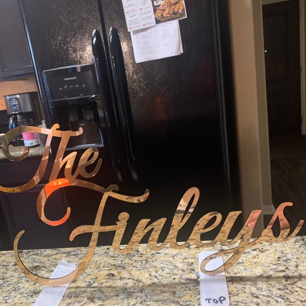 Large Free Standing Personalized Name Sign Sweet 16 Wedding Table Baby ...