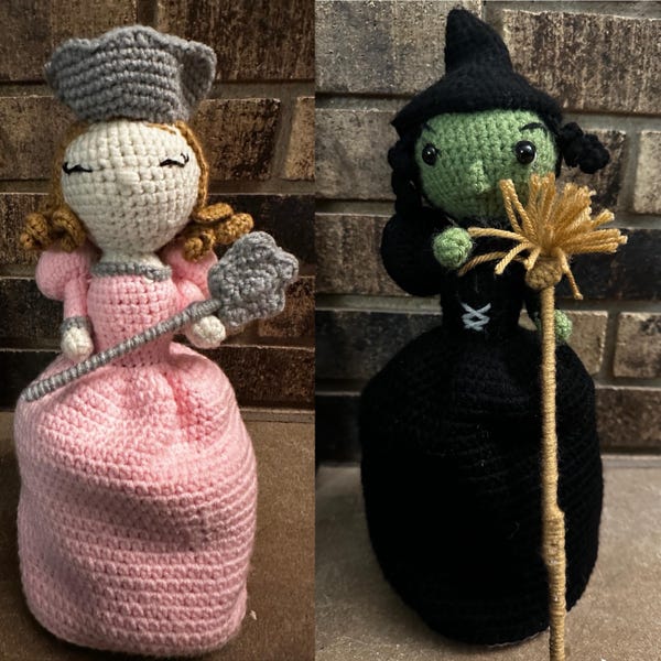 Reversible Crochet PATTERN — Glinda and Elphaba Reversible Witches - Etsy