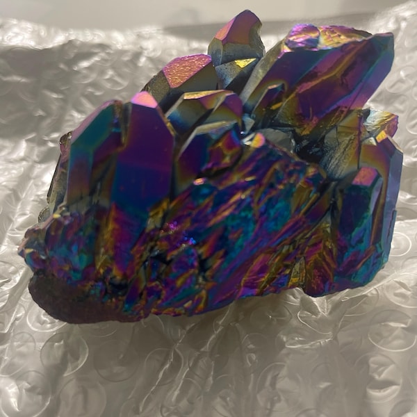 Titanium Rainbow Aura Quartz Cluster -healing Crystals and Stones ...