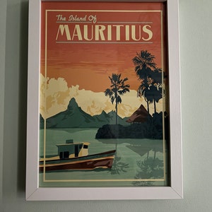 Mauritius Vintage Travel Poster | Etsy UK