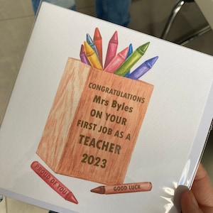 Congratulations New Job Teacher