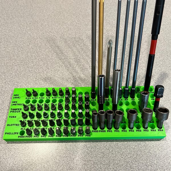 Screwdriver Hex Bit Storage - Fits 2" Deep Toolbox Drawers - Etsy