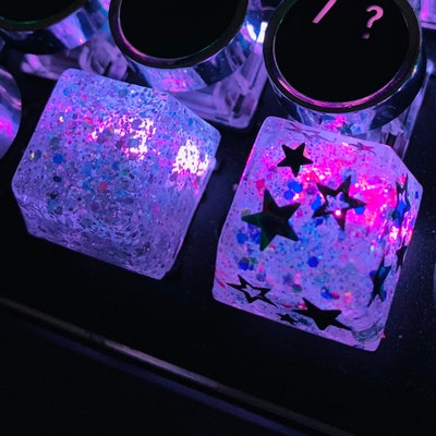 Holographic Star Glitter Keycaps OEM R1 Cherry MX Switches Mechanical ...
