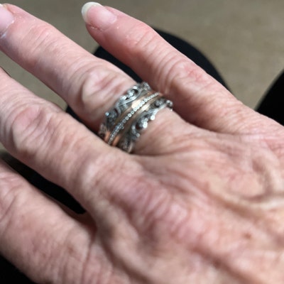 Sterling Silver Vintage Spinner Ring Anxiety Fidget Spinny Ring ...