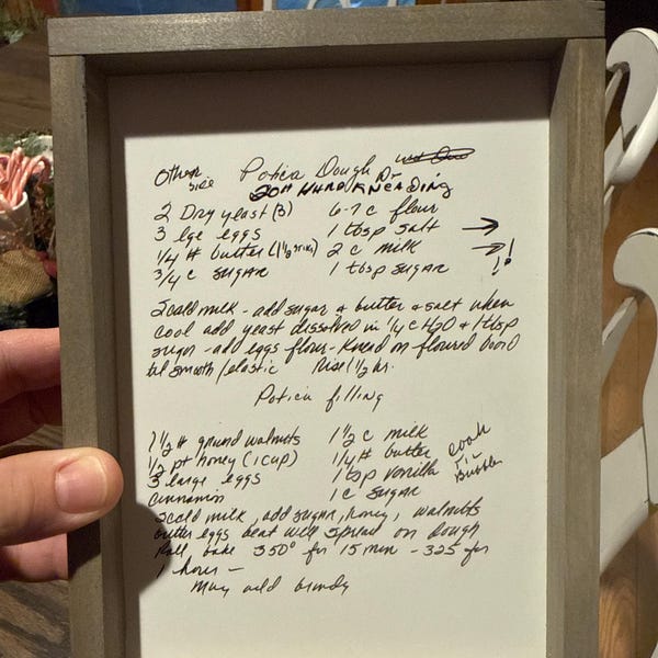Your Handwritten Recipe/letter Transferred to UV Printed Wooden Framed ...