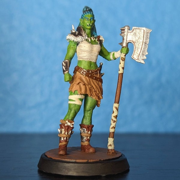 Half-orc, Female, Fighter/barbarian With Fur and Leather Armor, 2 ...