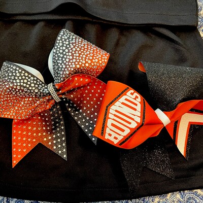 Cheer Bows Your Choice of Colors Shown in Black and Orange - Etsy