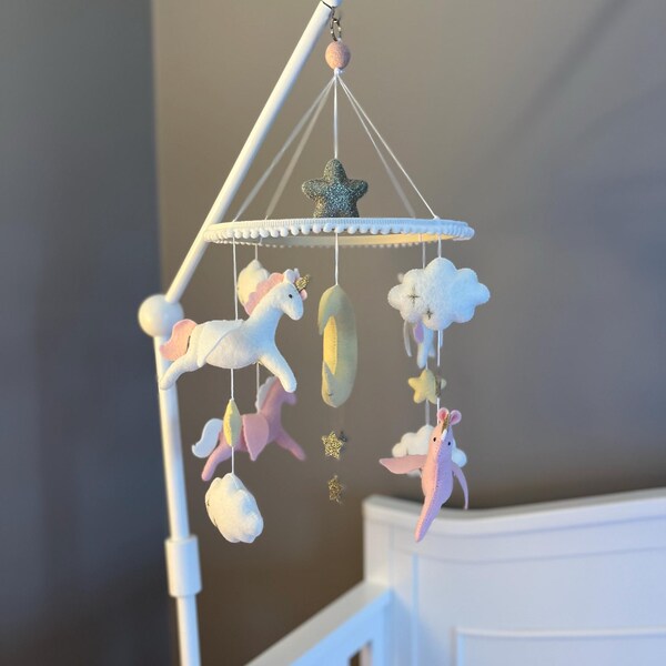 Dove Felt Baby Mobile,felt Mobile With Doves,dove Nursery Mobile,dove ...