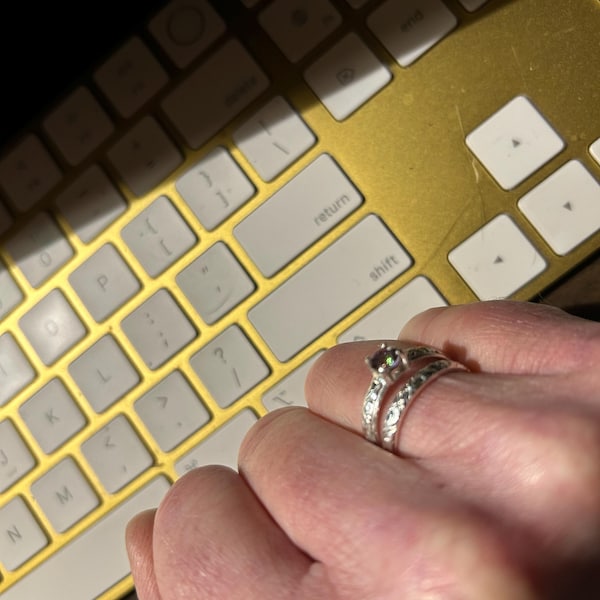 Ammolite and Rutilated Quartz Doublet Ring Sterling Silver Size 6.5 ...