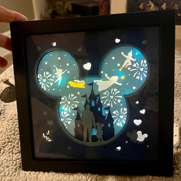 Stitch 3 Paper Cut Light Box Template Files, Shadow Box, 3D Papercut ...