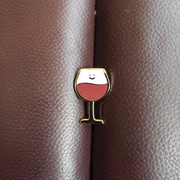 Wine Glass Pin - Etsy