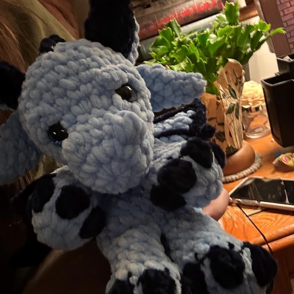 Neptune the Dragon Snuggler | PDF Crochet Amigurumi Pattern | Low Sew ...