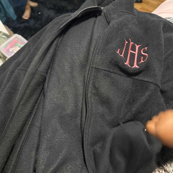 Monogrammed Full Zip Jacket, Monogrammed Fleece Jacket, Personalized ...