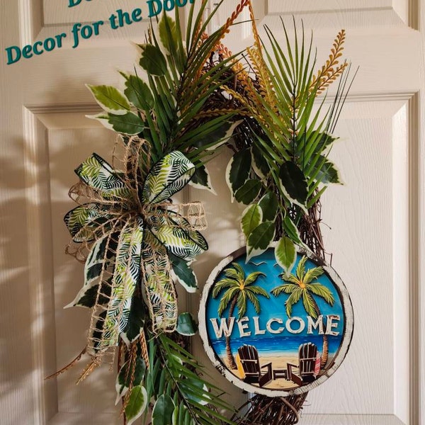 Welcome Magnolias on Shiplap Background Wreath Sign Everyday Wreath ...