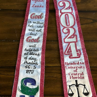 Custom Graduation Stole and Matching T-shirt 3D Graduation T-shirts ...