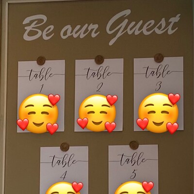 Wedding Seating Table Cards, Poster, Elegant Calligraphy Display 100% ...